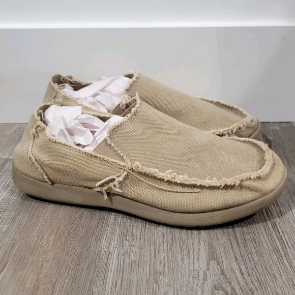 CROCS | Shoes | Crocs Mens Santa Cruze Shoes Size Tan Loafers Comfy ...